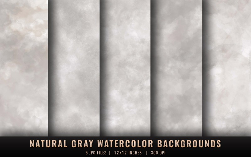 Natural Grey Watercolor Backgrounds #486150 - TemplateMonster