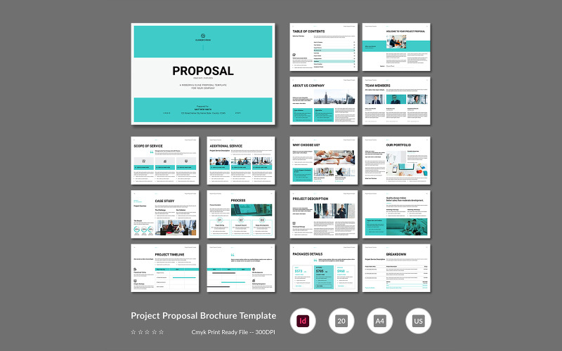 Project Proposal Brochure Template Landscape