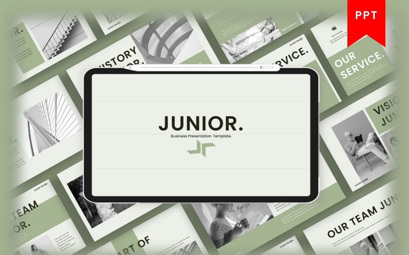 Junior – PowerPoint d'entreprise - TemplateMonster