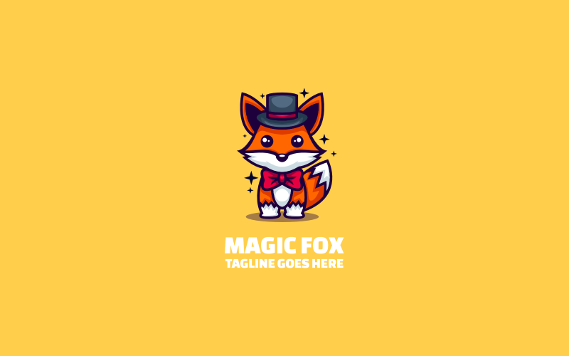 Magic Fox Simple Mascot Logo #486881 - TemplateMonster