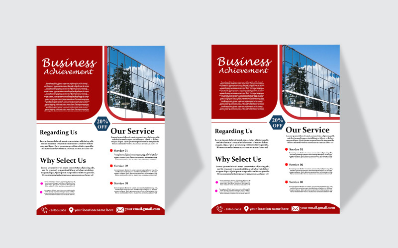 Business Achievement Flyer Mockup Design PSD Template