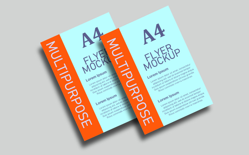 Realistic Flyer Mockup Design For Mockup Template