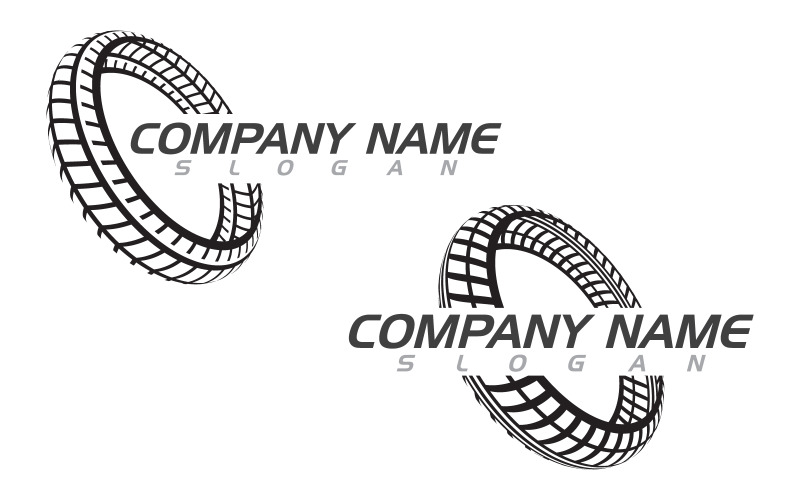 Lastik araç vektör simgesi logo illüstrasyon tasarım şablonu v.8