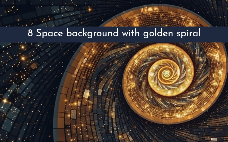 Space background with golden spiral #488130 - TemplateMonster