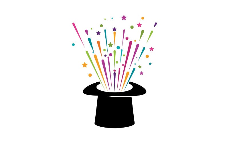 Magic show circus event logo icon illustration design template v.23