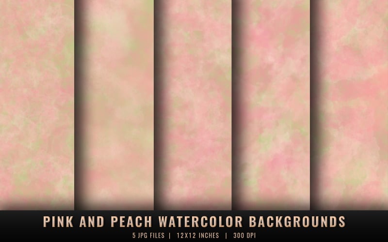 Pink and Peach Watercolor Backgrounds - TemplateMonster