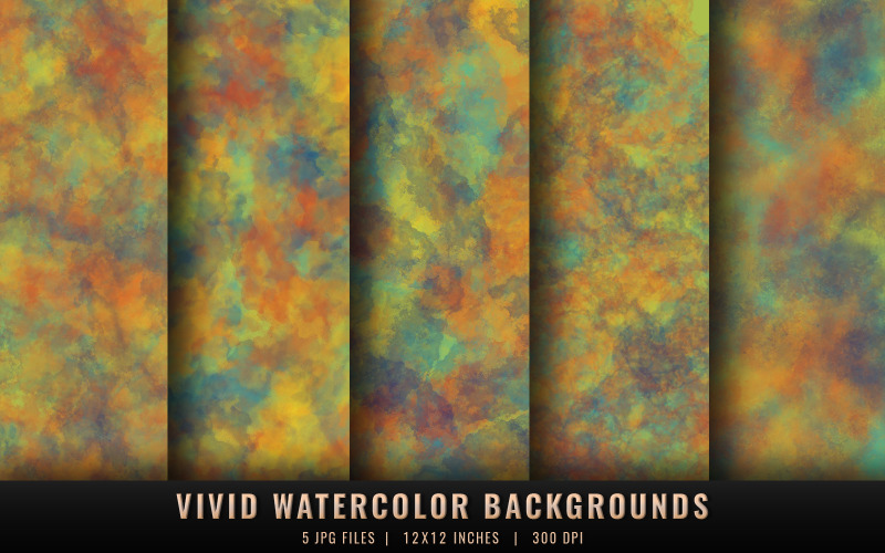 Vivid Watercolor Backgrounds #488958 - TemplateMonster