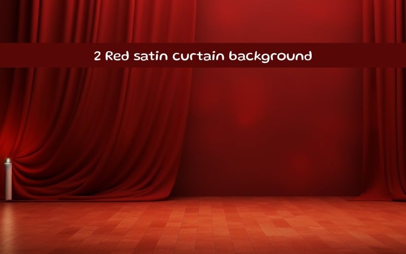 Red satin curtain background #489016 - TemplateMonster