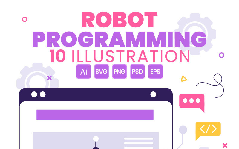 10 Illustrations de programmation de robots d'intelligence artificielle