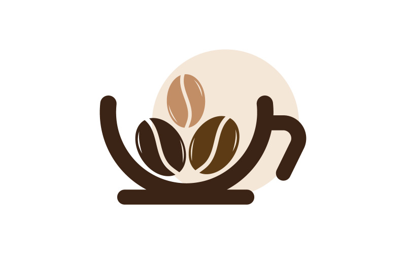 Kahve çay fincanı kafe Logo Şablonu vektör simge tasarımı v.2