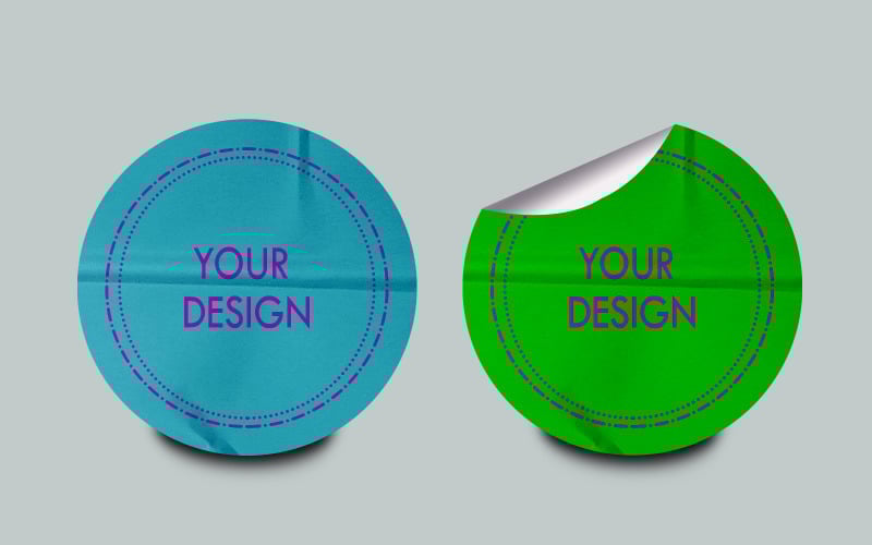 Sticker Mockup Template Design -22 #489309 - TemplateMonster