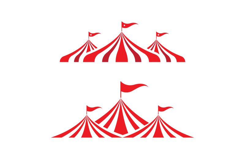 Circus event element vector illustration design template v.1