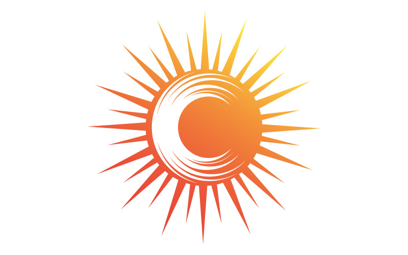 Güneş ışığı illüstrasyonu Simge Logo Şablonu tasarımı v.14