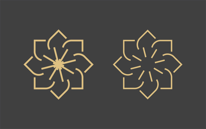 Geometric logo template. Vector circular arabic ornamental symbols v.12