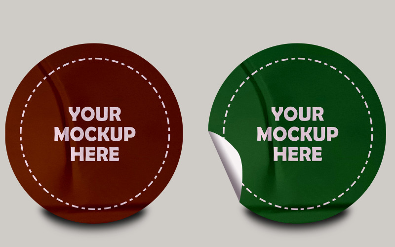 Sticker Mockup Template Design -32 #489891 - TemplateMonster