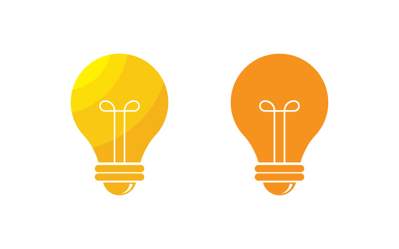 Light bulb symbol logo design illustration design template v.10