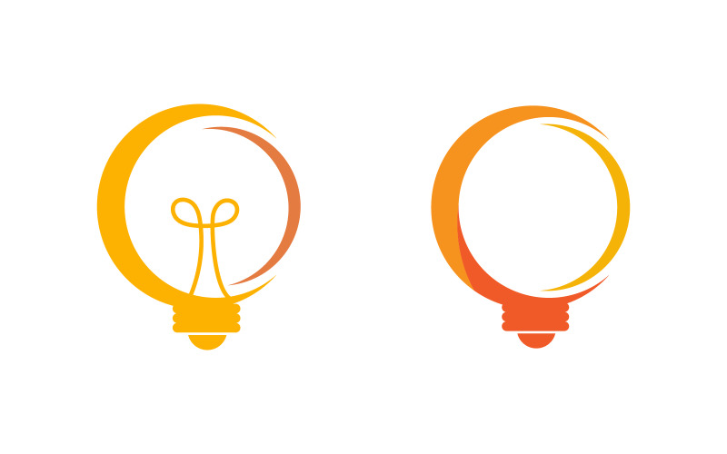 Light bulb symbol logo design illustration design template v.13