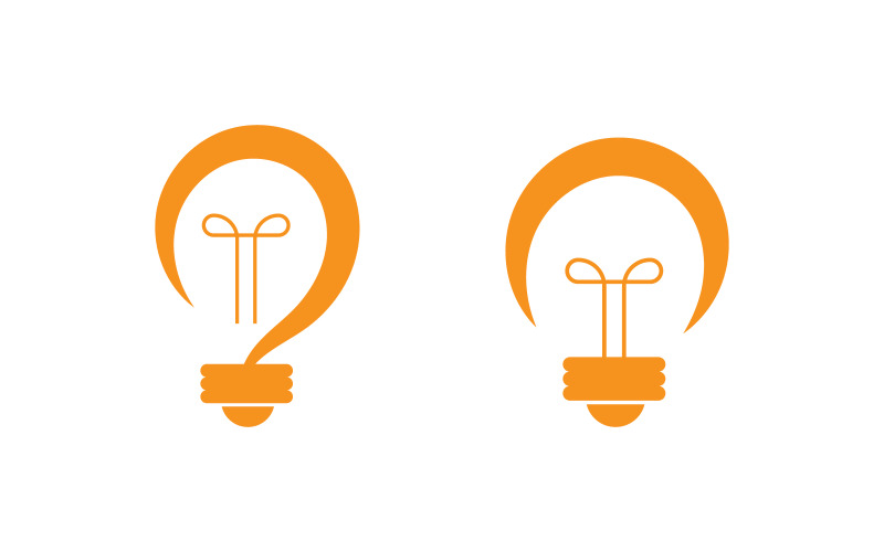 Light bulb symbol logo design illustration design template v.14