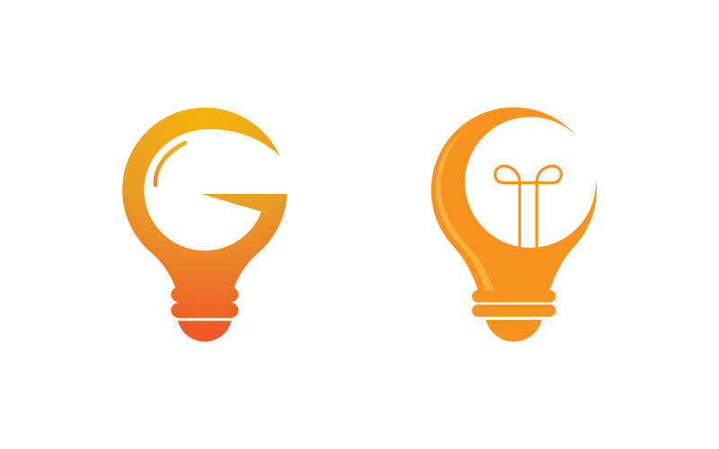Light bulb symbol logo design illustration design template v.15