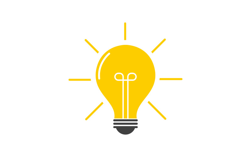 Light bulb symbol logo design illustration design template v.3