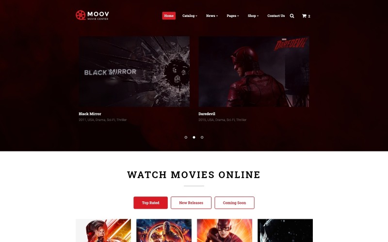 Šablony webových stránek pro film HTML5 od TemplateMonster