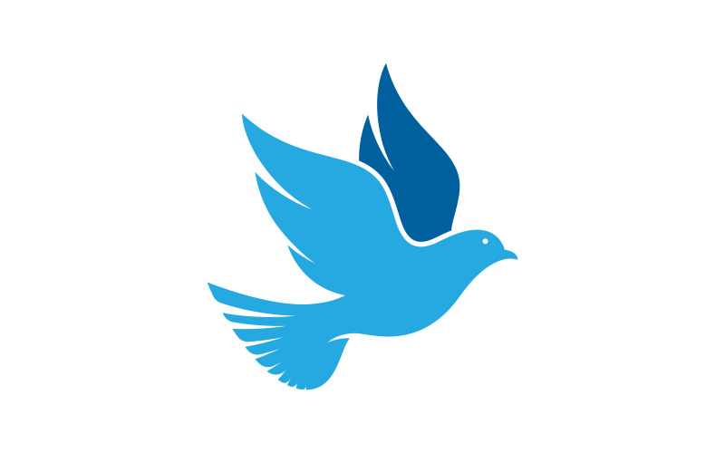 Bird wing dove icon logo design vector illustration v.15