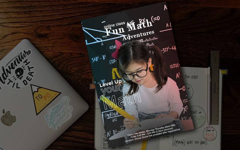 FREE Fun Math Adventures Class Flyer Template
