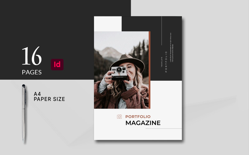 Portfolio Magazine Template Layout #490123 - TemplateMonster