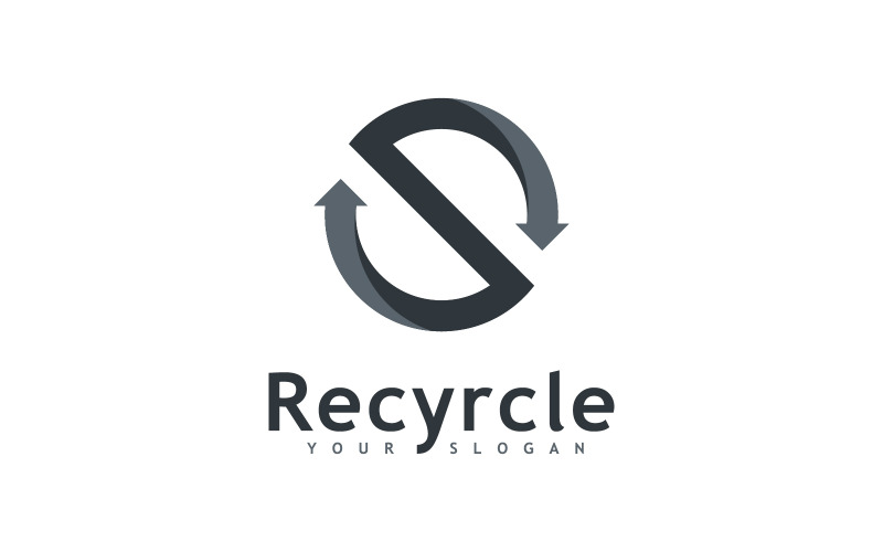 Recycle logo icon vector. recycling illustration symbol, rotation arrow ...