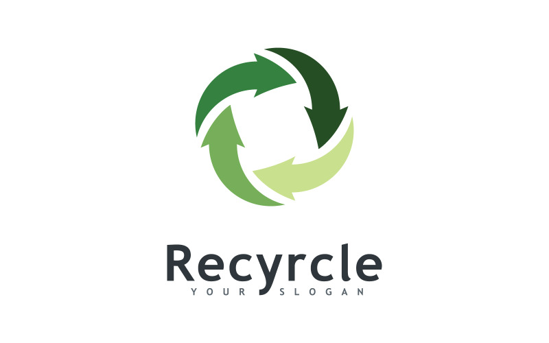 Recycle logo icon vector. recycling illustration symbol, rotation arrow ...
