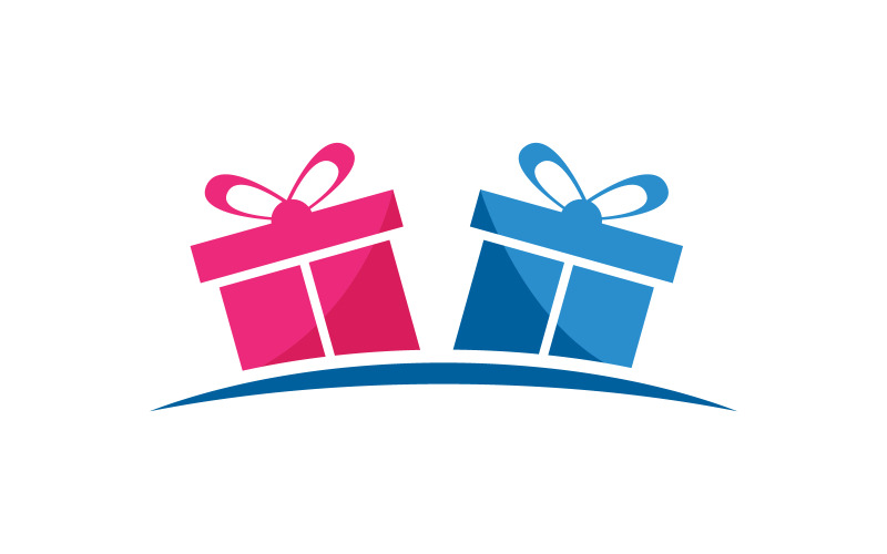 Logo d'icône de boutique de coffrets cadeaux, illustration vectorielle ...