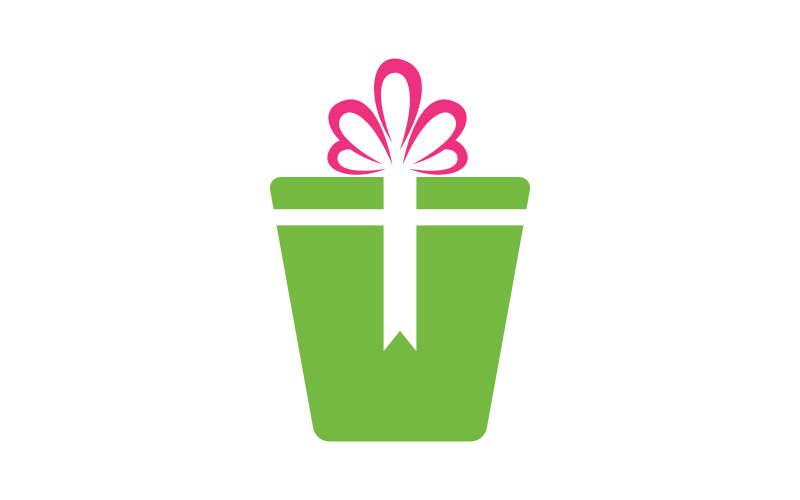 Logo d'icône de boutique de coffrets cadeaux, illustration vectorielle ...