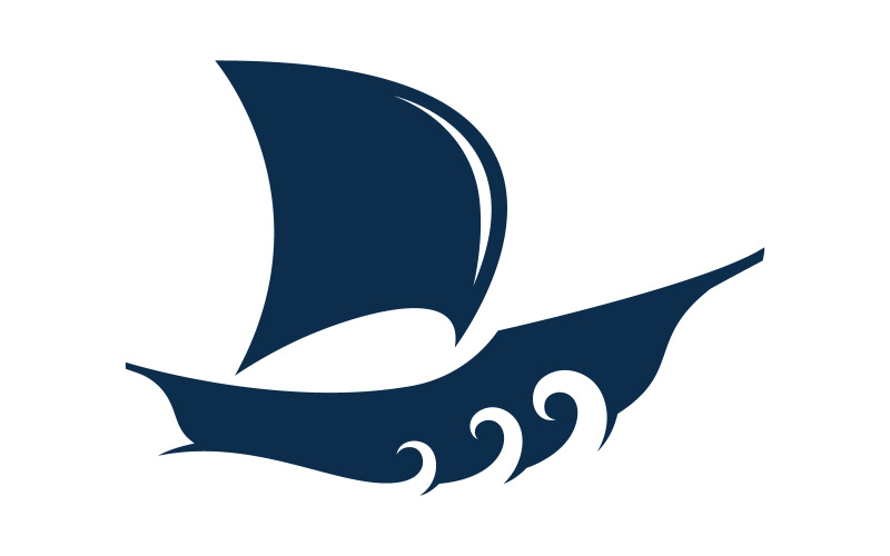 Statek wycieczkowy Ocean Logo Szablon ilustracja projekt v.2