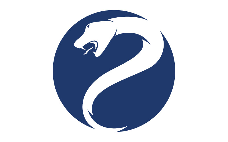 Silhueta de cobra víbora. Ilustração do logotipo da cobra víbora v.6
