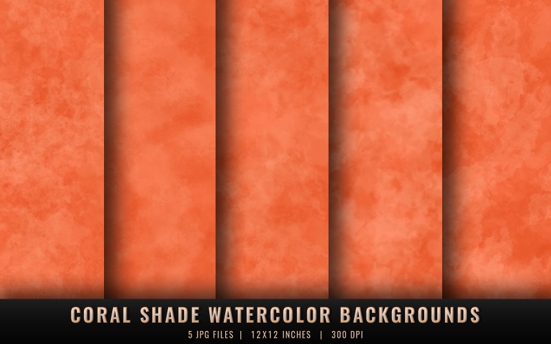 Coral Shade Watercolor Backgrounds #490610 - TemplateMonster