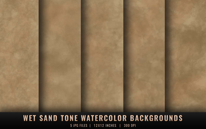Wet Sand Tone Watercolor Backgrounds - TemplateMonster