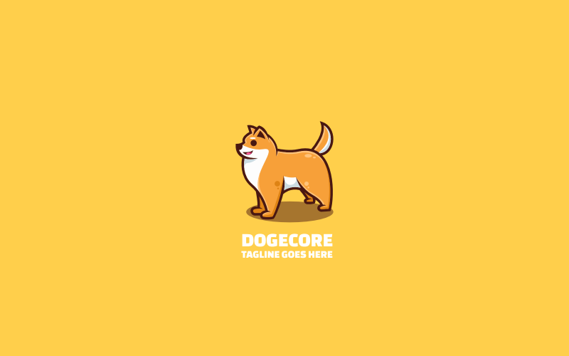 Dogecore Simple Mascot Logo #491106 - TemplateMonster