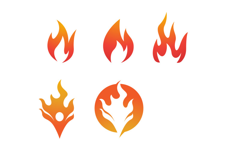 Fire Flame Danger icon vector design template v.3