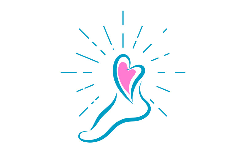 Healthy Foot Care Logo Template vector icon illustration design V.42