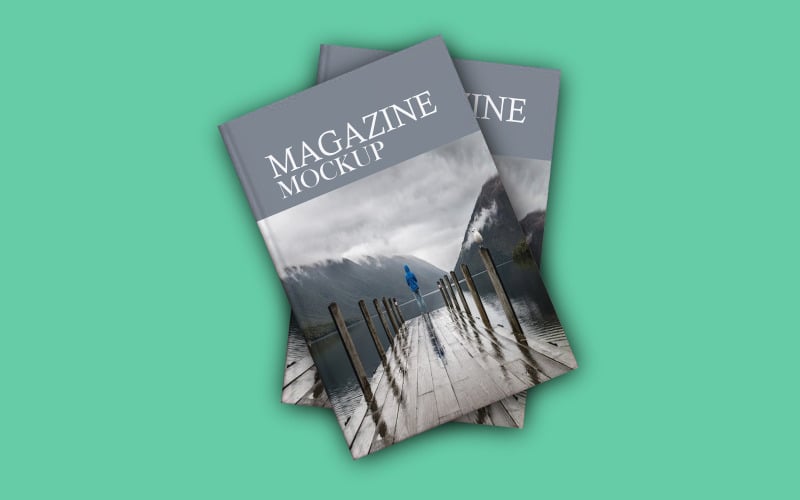 Realistic Magazine Design PSD Template - TemplateMonster