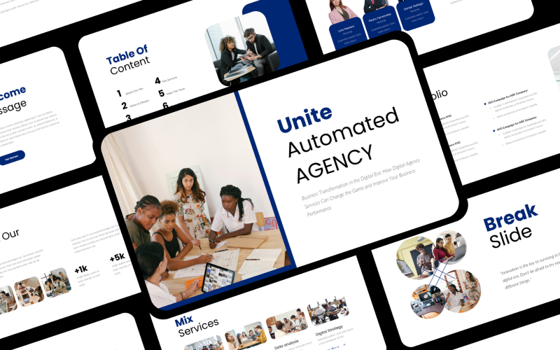 Unite - Pitch Deck Presentation #491131 - TemplateMonster