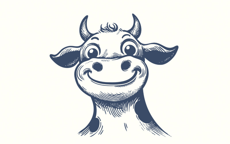 Quirky Cow Clipart Pack, Funny Heifer PNG, Cow Graphics, Watercolor ...