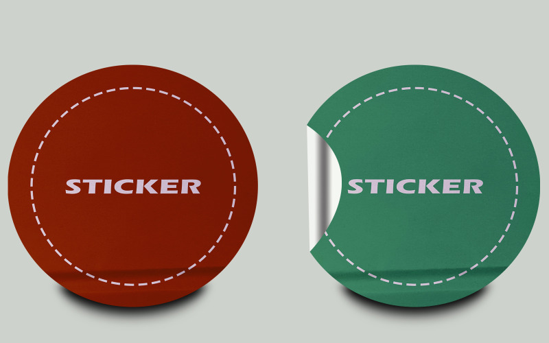 Sticker Mockup Template Design -38 #491334 - TemplateMonster