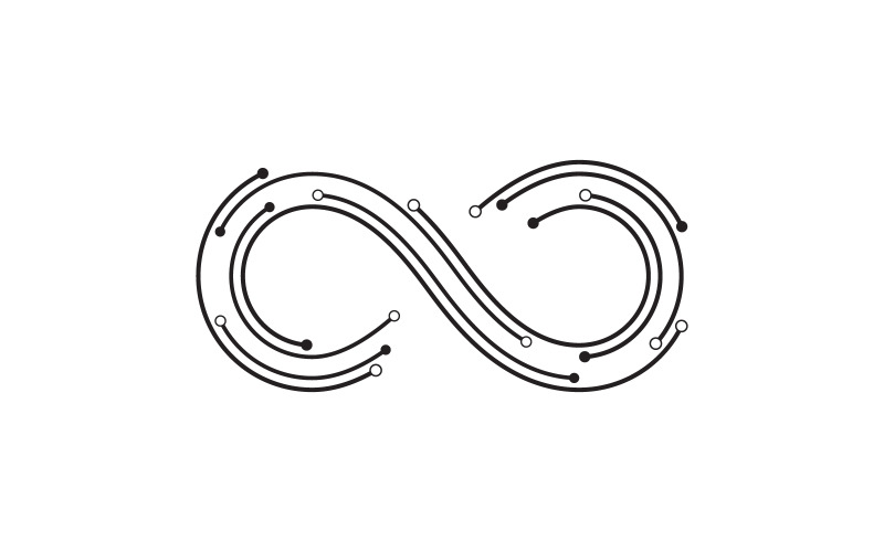 Ilustração do ícone do vetor de design de movimento de loop infinito v.5