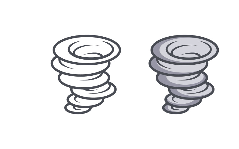 Wind Vortex Tornado symbol vector Logo illustration v.11