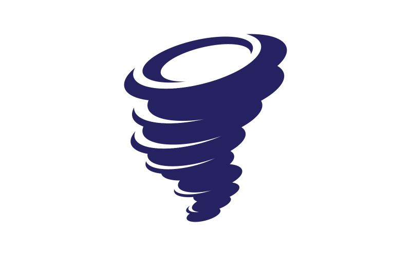 Wind Vortex Tornado symbol vector Logo illustration v.9