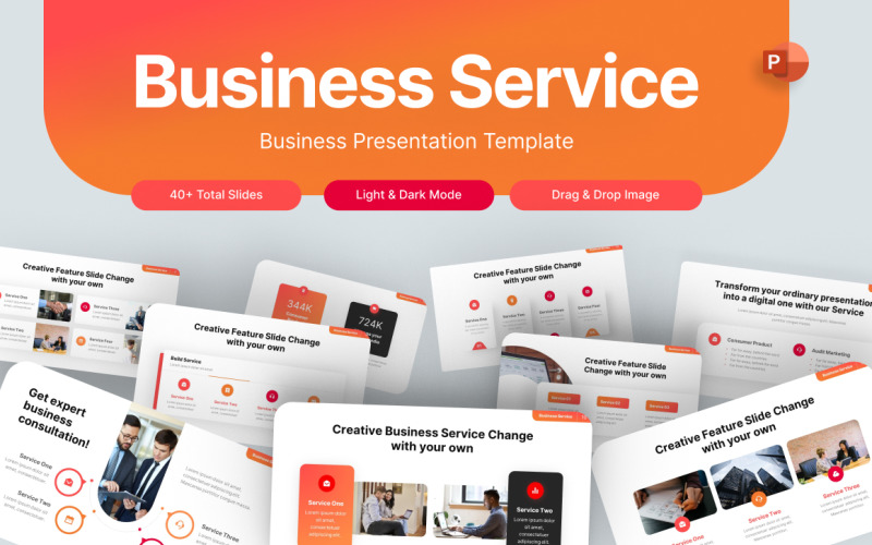 Business Service PowerPoint Template - TemplateMonster