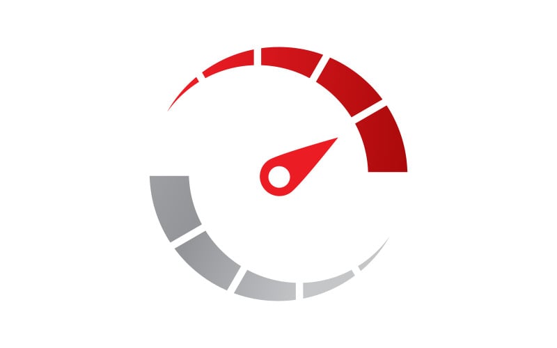 Daha Hızlı ve Hızölçer simgesi otomatik logo illüstrasyon tasarımı v.14