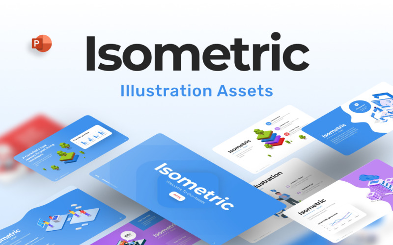 Isometric Illustration PowerPoint Template - TemplateMonster Isometric Illustration PowerPoint Template - TemplateMonster