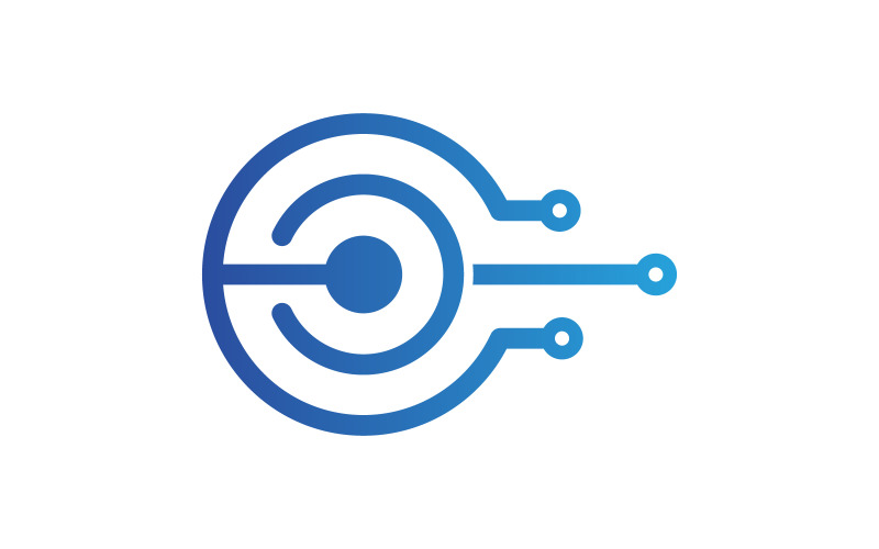 Circuit Digital Future Logo Template design v.17